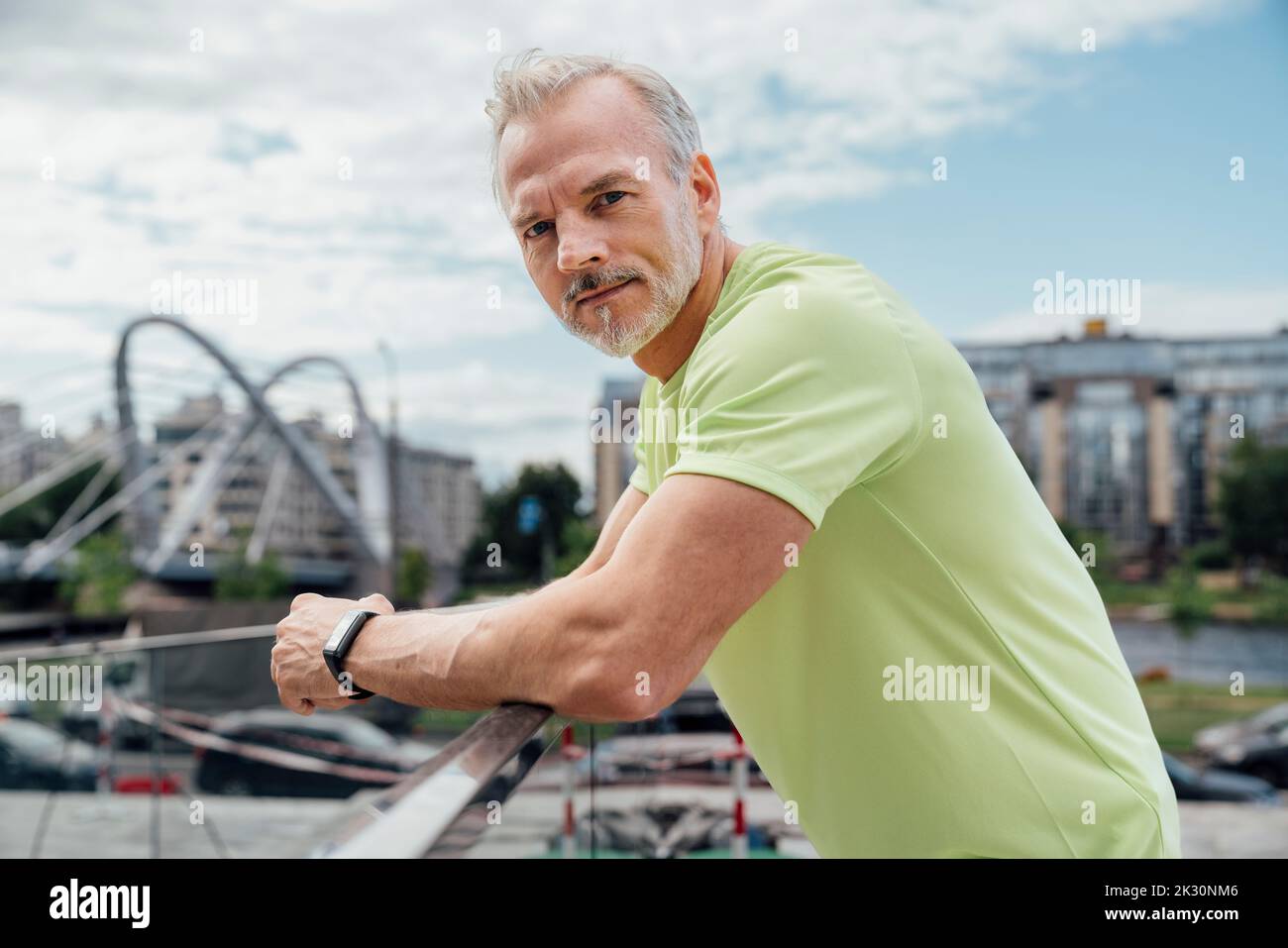Athlete with gray hair hi-res stock photography and images - Alamy