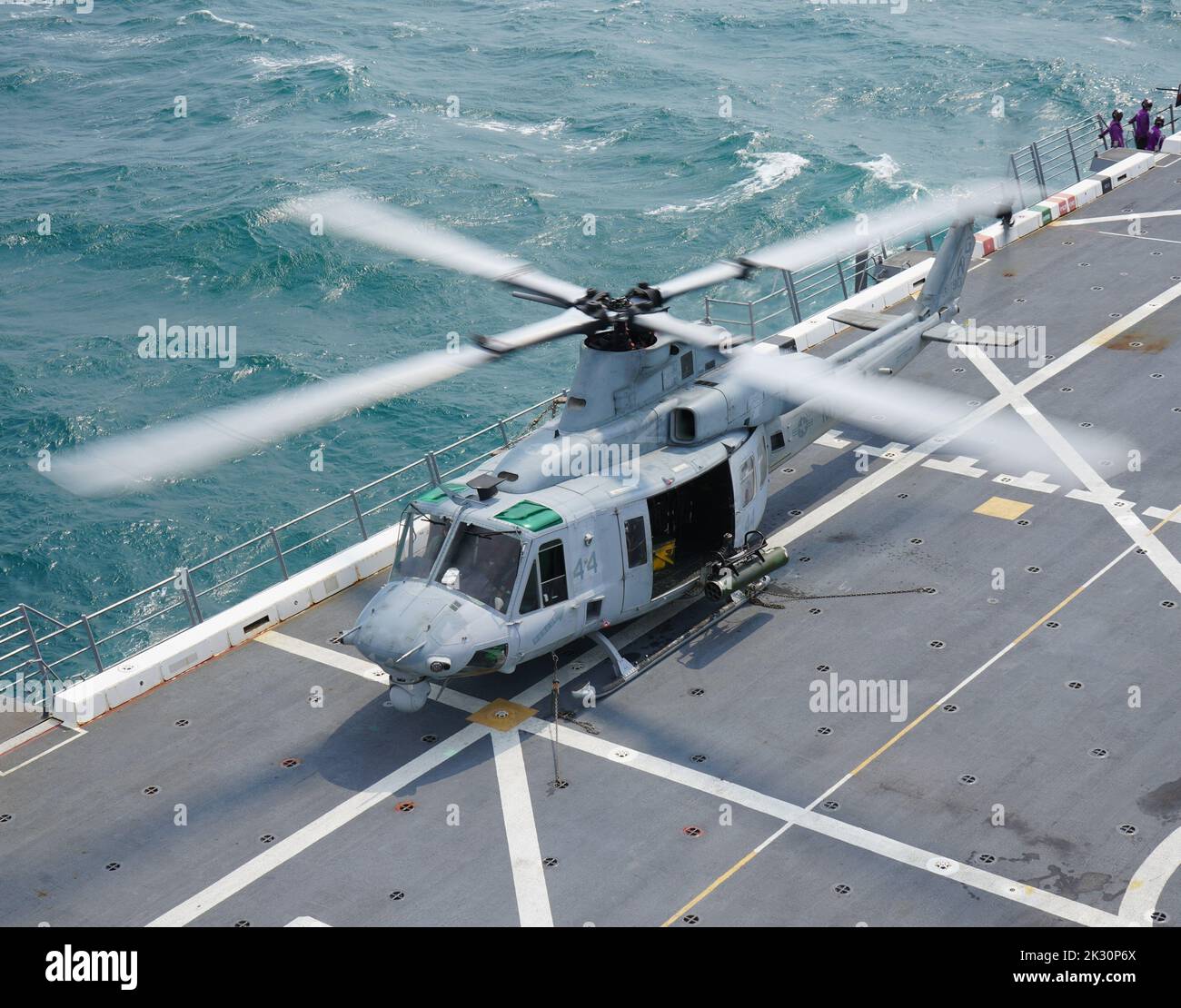 A U.S. Marine Corps UH-1Y Venom helicopter from Marine Light Attack ...