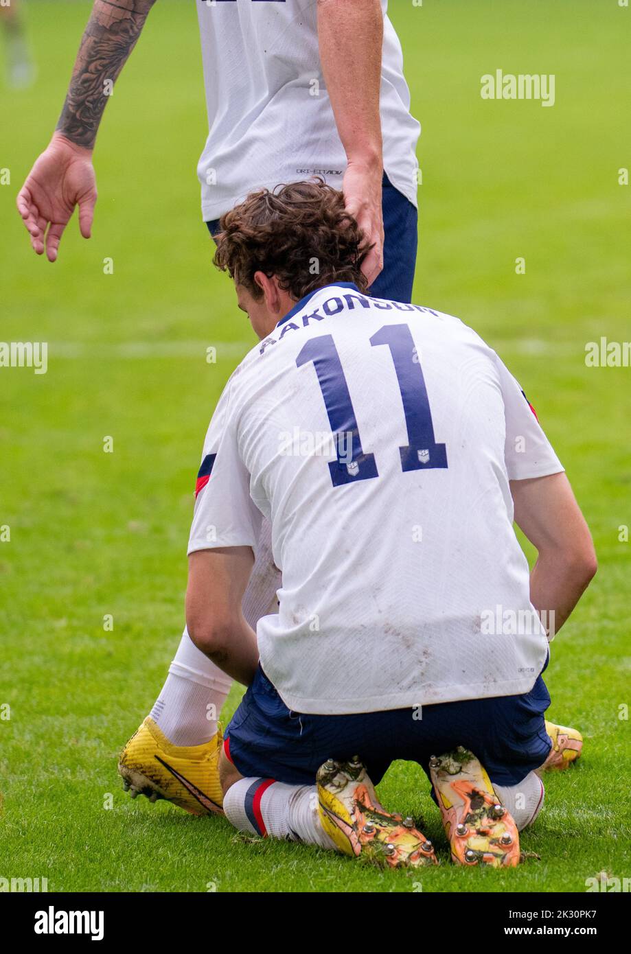 Dusseldorf, North Rhine Westphalia, Germany. 23rd Sep, 2022. US forward ...