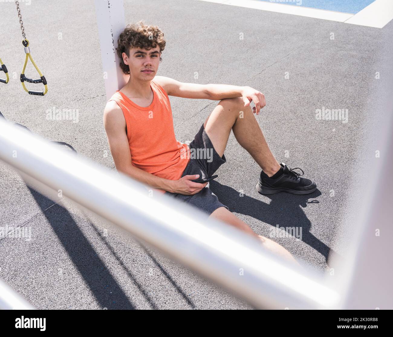 Young sportsman holding sport hi-res stock photography and images - Alamy