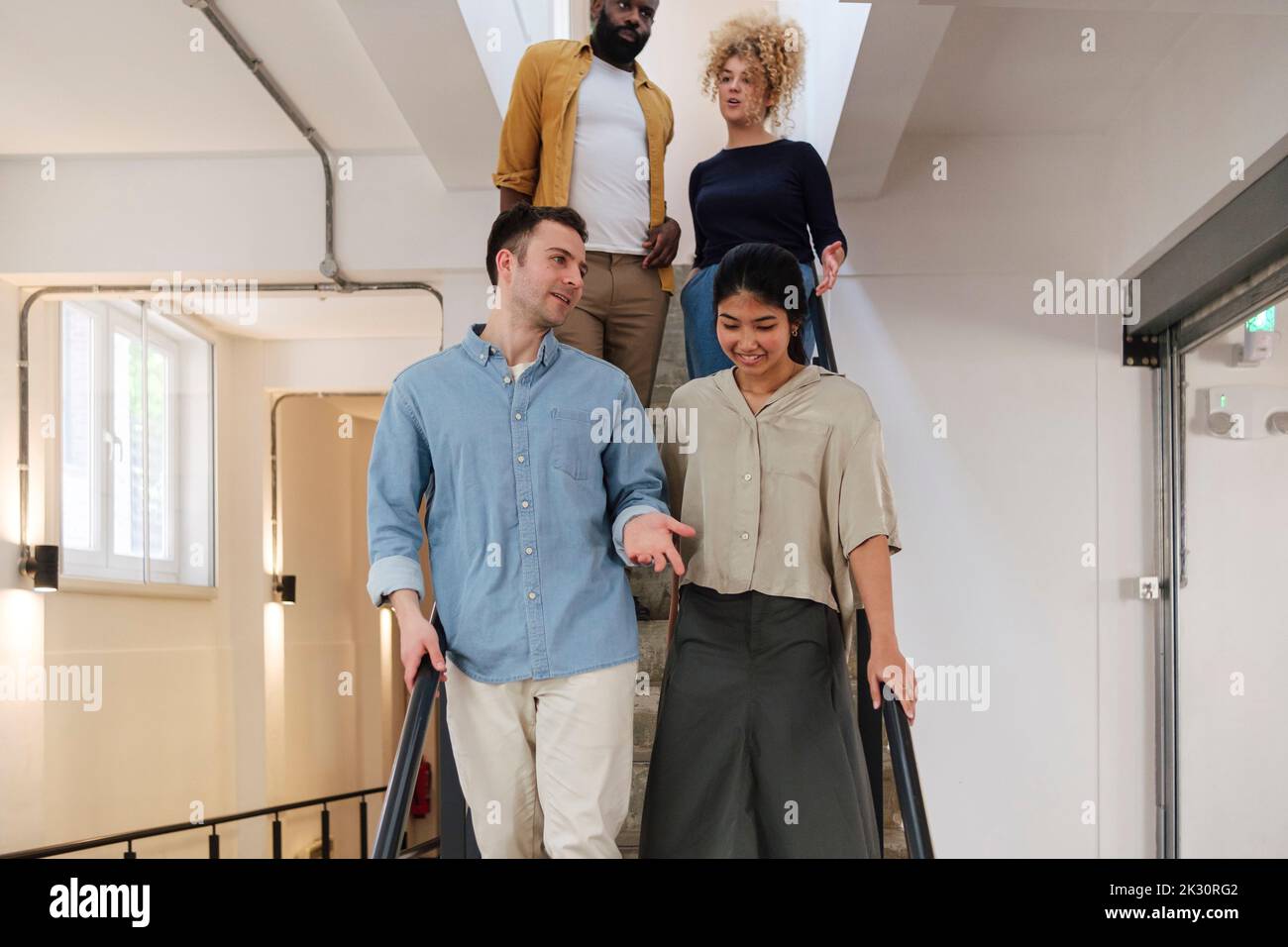 Group of people stairs hi-res stock photography and images - Alamy