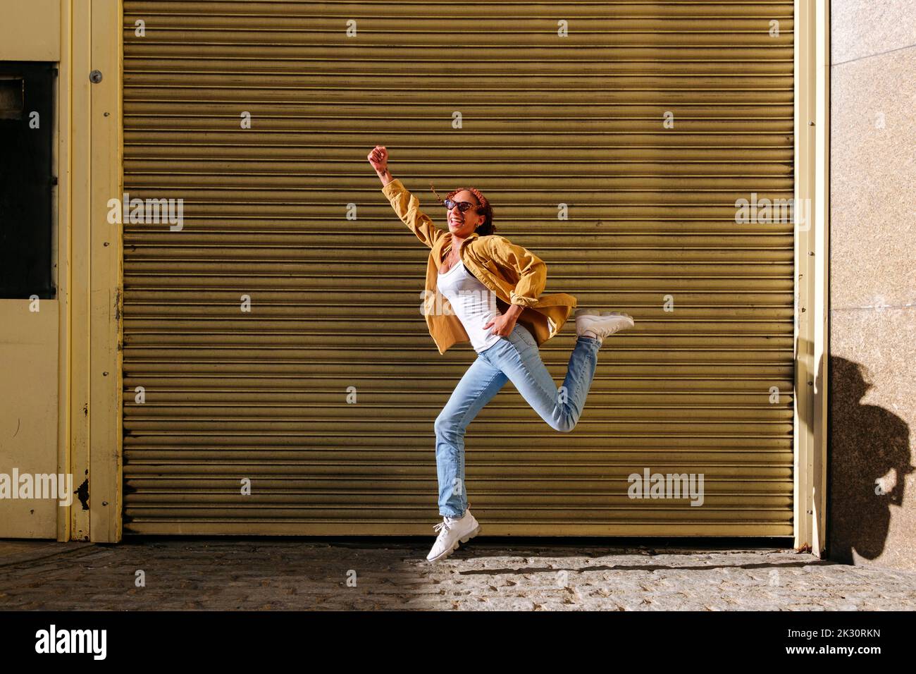 Roller shutter raised hi-res stock photography and images - Alamy