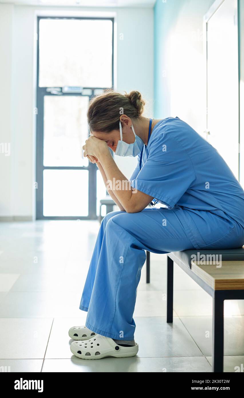 Exhausted Nursing Student