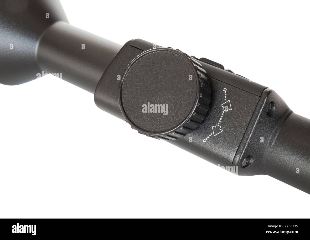 Magnification knob on night vision for a rifle isolated on white Stock ...