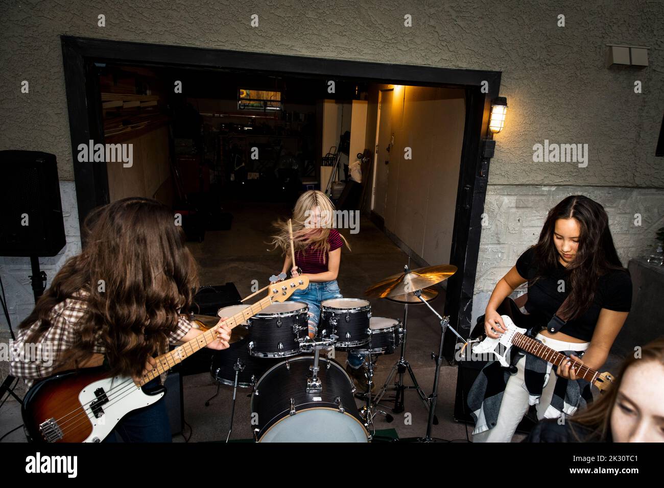 Girl Bands Practicing