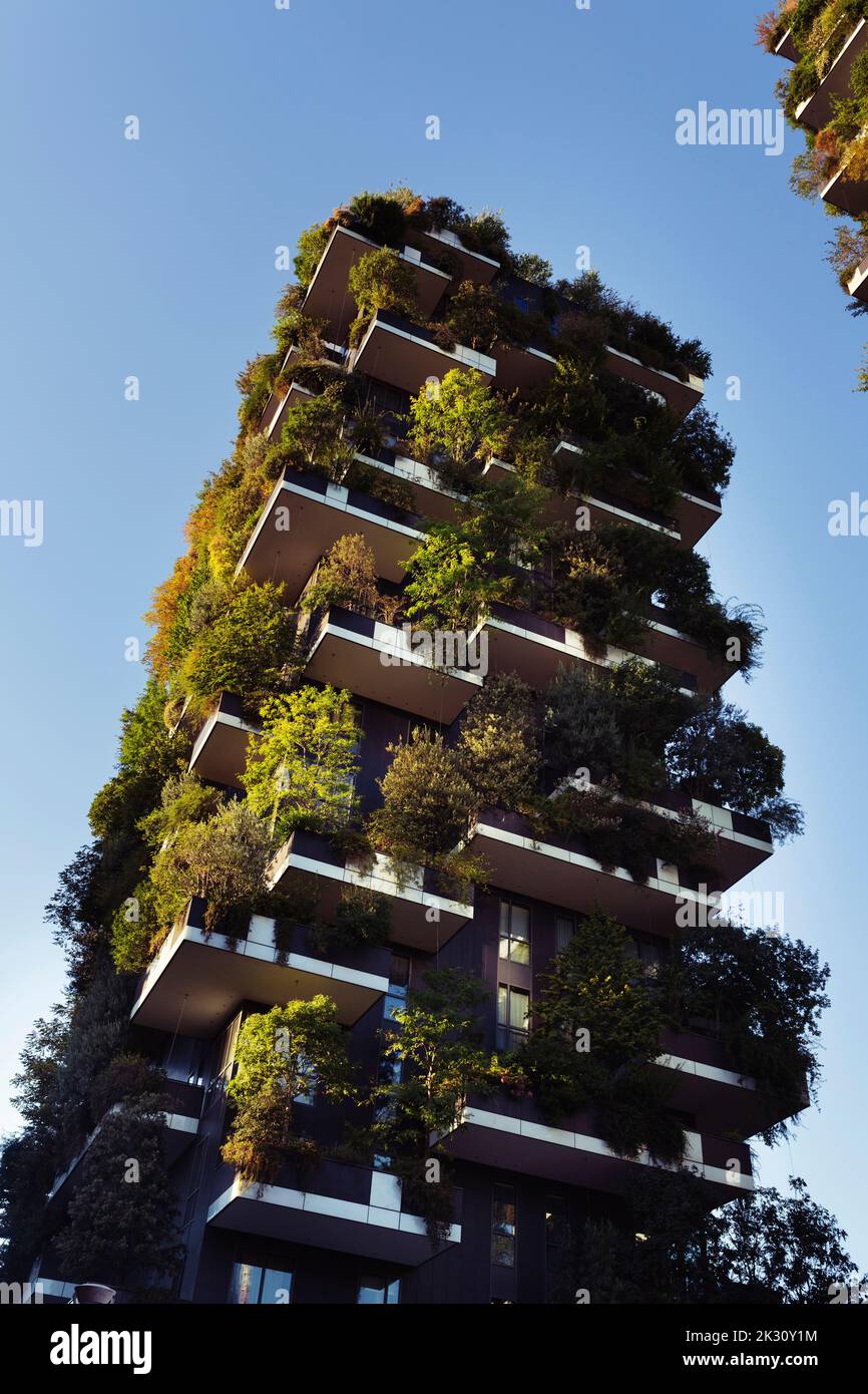 Tall building with vertical garden Stock Photo - Alamy