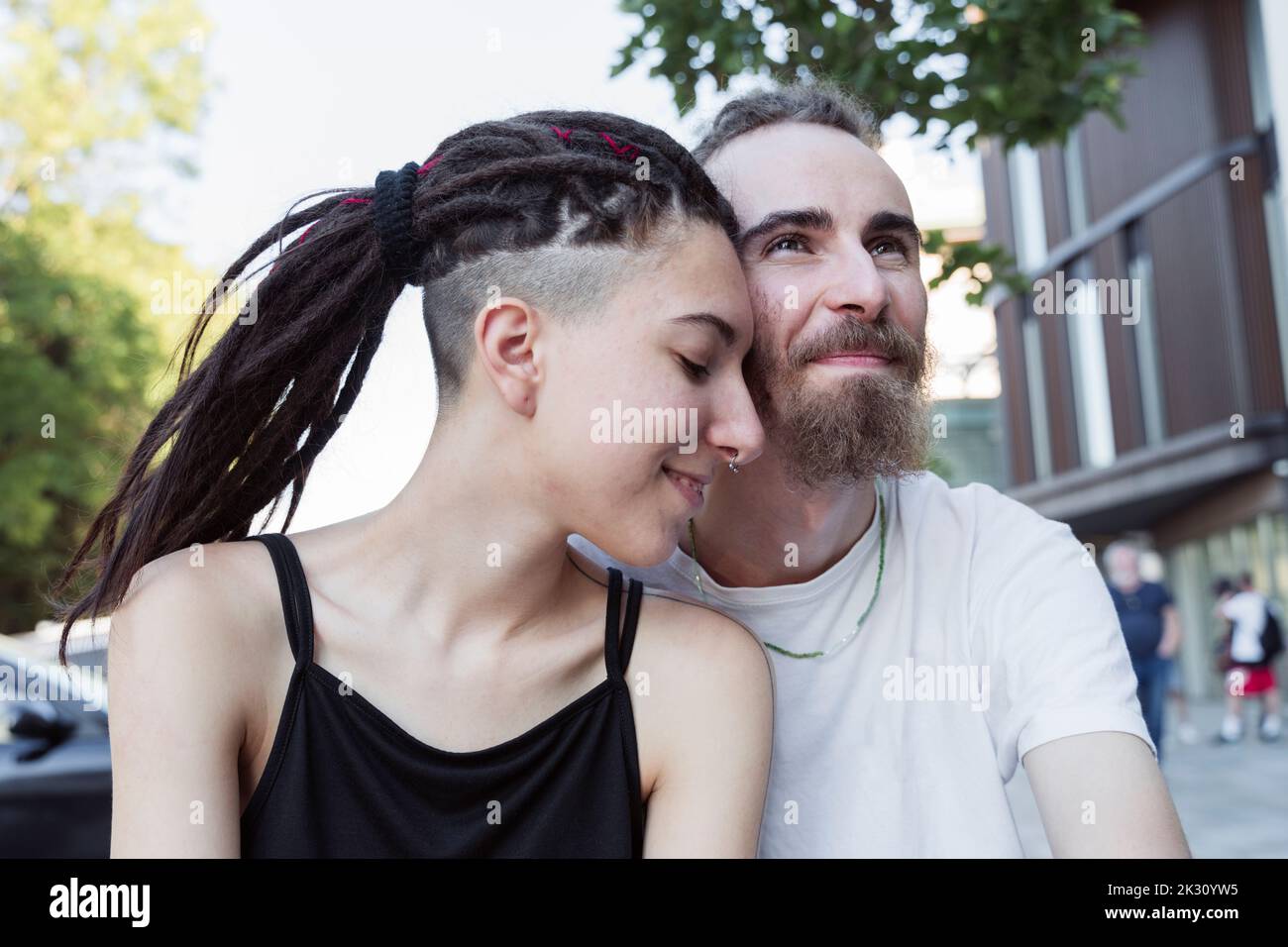 Non binary man smiling hi-res stock photography and images - Alamy