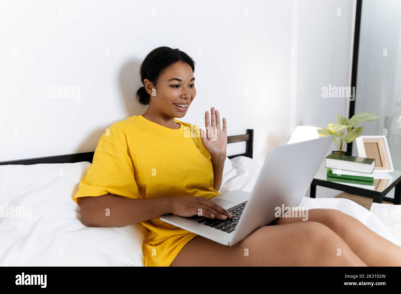 African woman video call in hi-res stock photography and images - Alamy