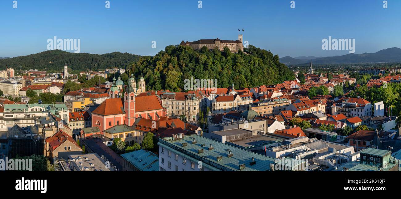 View of old town below castle hi-res stock photography and images - Alamy