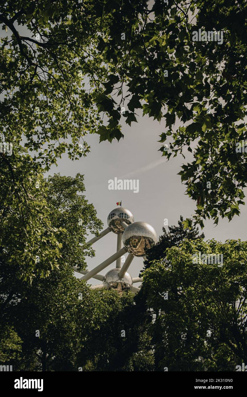 The Atomium building, Brussels through trees Stock Photo - Alamy
