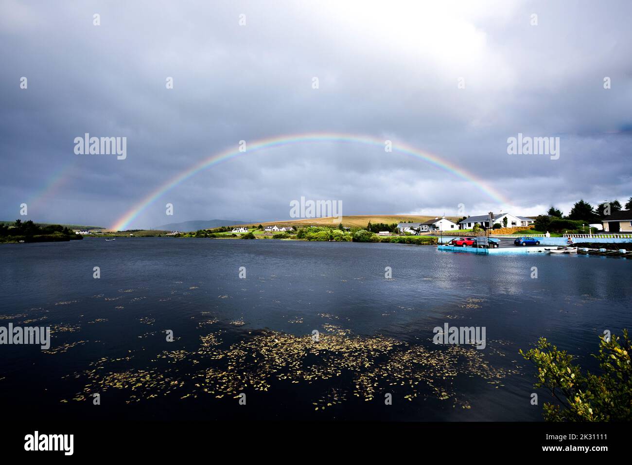Double rainbow scene hi-res stock photography and images - Alamy