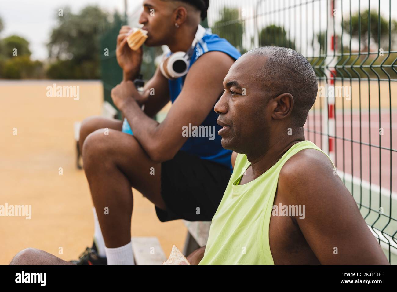 African child eating sandwich hi-res stock photography and images - Alamy