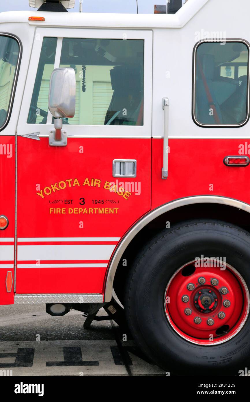 US Air Force fire engine at Yokota Air Base Stock Photo - Alamy