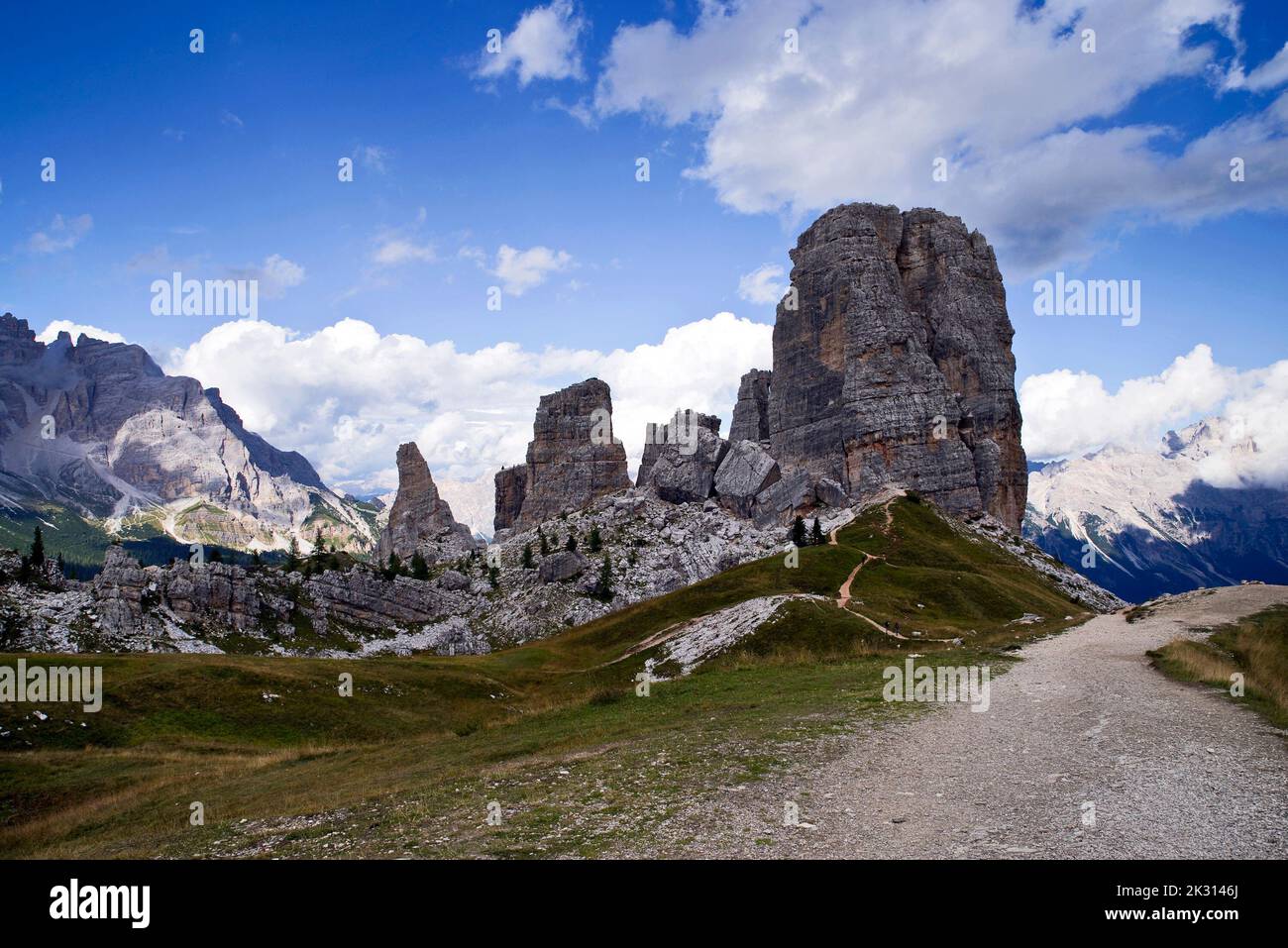 Cinque Torri, Dolomites Stock Photo - Alamy