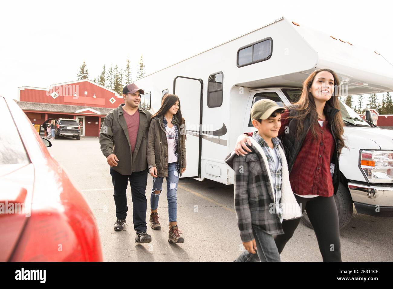Campervan parking lot hi-res stock photography and images - Alamy