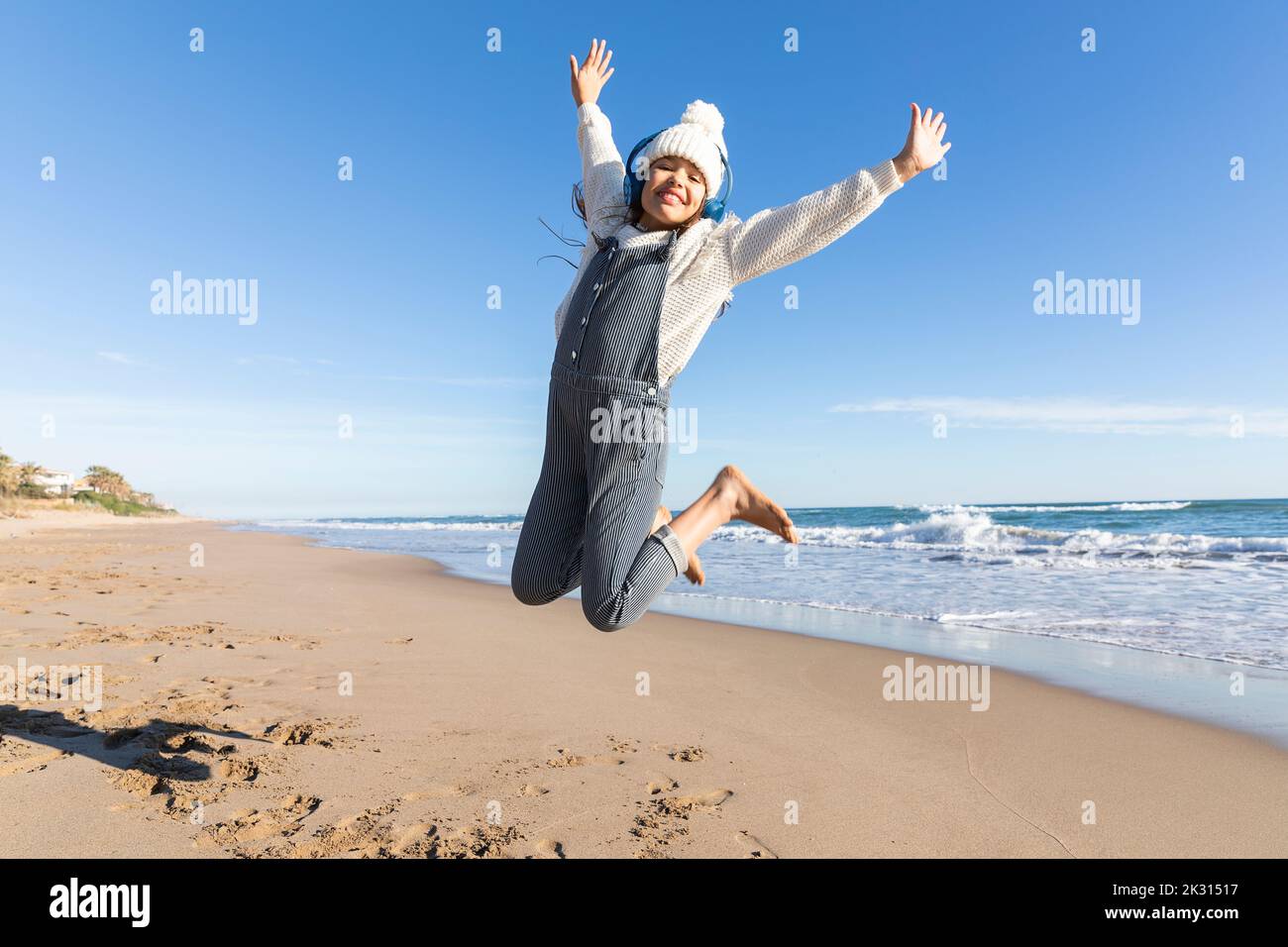 Happy jumping nature hi-res stock photography and images - Alamy
