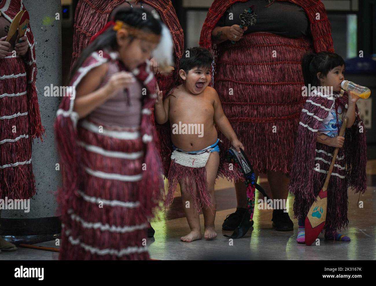 Canada. 23rd Sep, 2022. A young child from the Musqueam First Nation ...