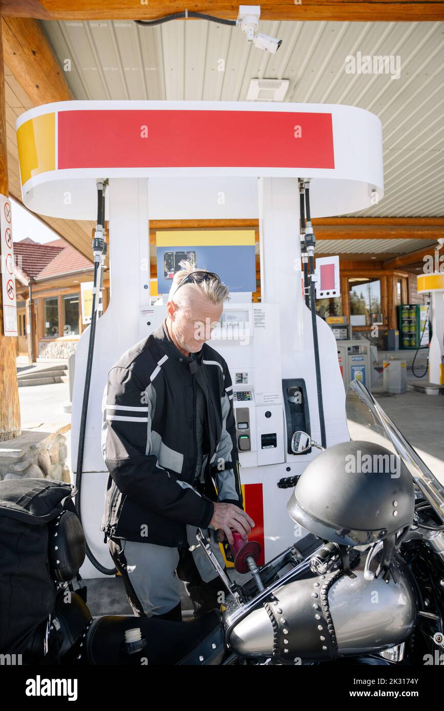 Mature motorcyclist hi-res stock photography and images - Alamy