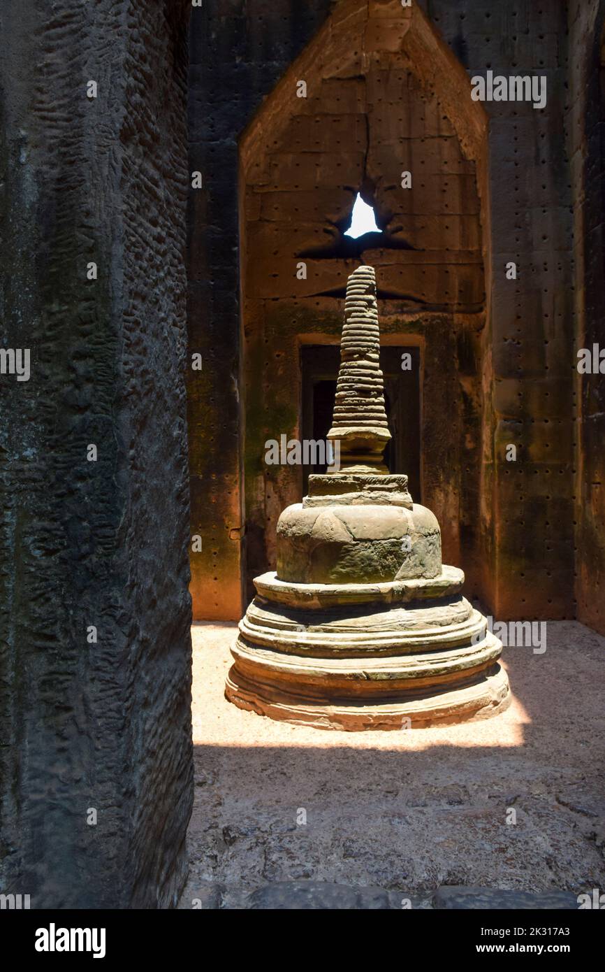 The Preah Khan temple complex situated at the northern edge of the ...