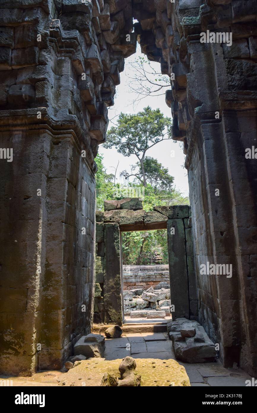 The Preah Khan temple complex situated at the northern edge of the ...