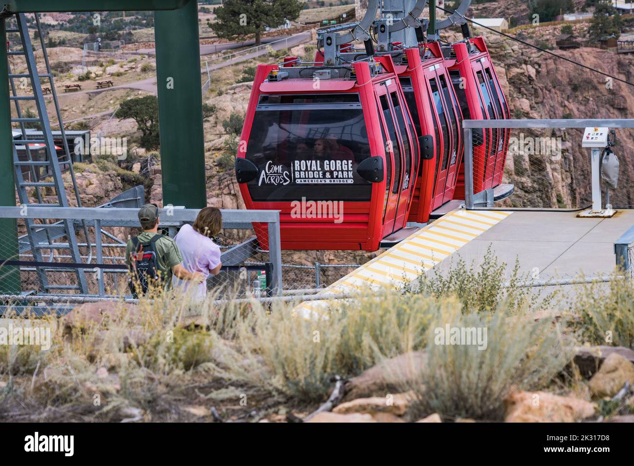 Aerial Gondola Ride in Royal Gorge, Colorado Stock Photo - Alamy