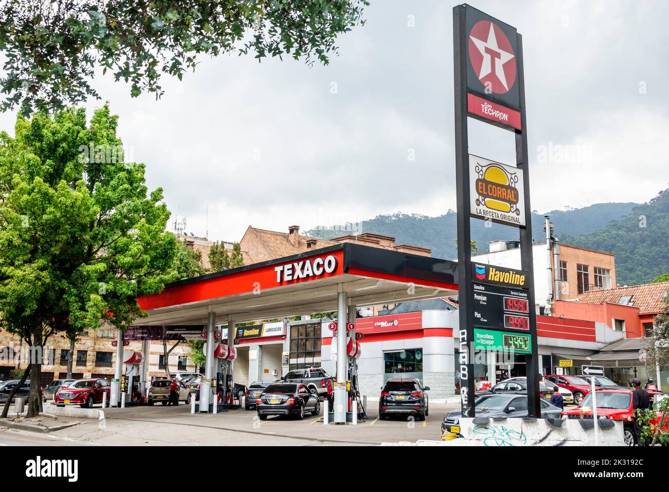 Bogota Colombia,Chapinero Norte Avenida Carrera 7,Texaco gas petrol ...