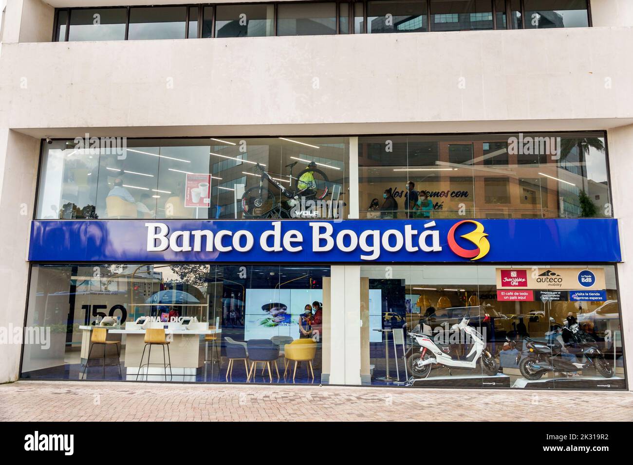 Banco de bogota bank branch exterior outside sign logo hi-res stock ...