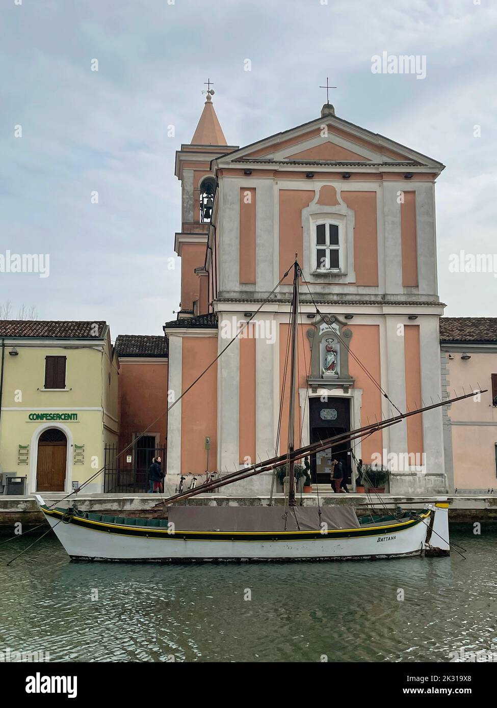 Cesenatico, Italy. Exterior view of the 14th century Church of Saint ...