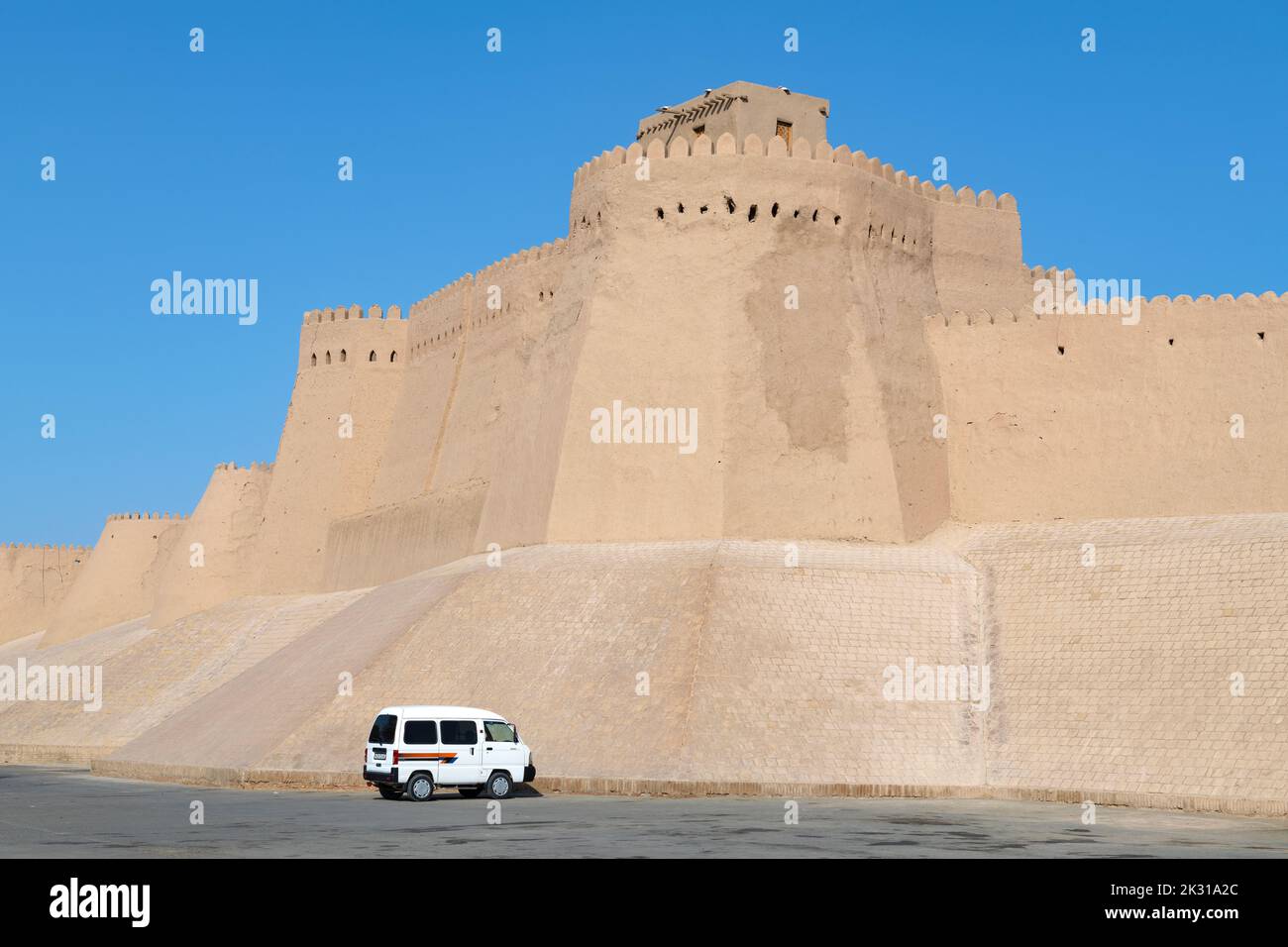 KHIVA, UZBEKISTAN - SEPTEMBER 07, 2022: Small "Chevrolet Damas" at the ...
