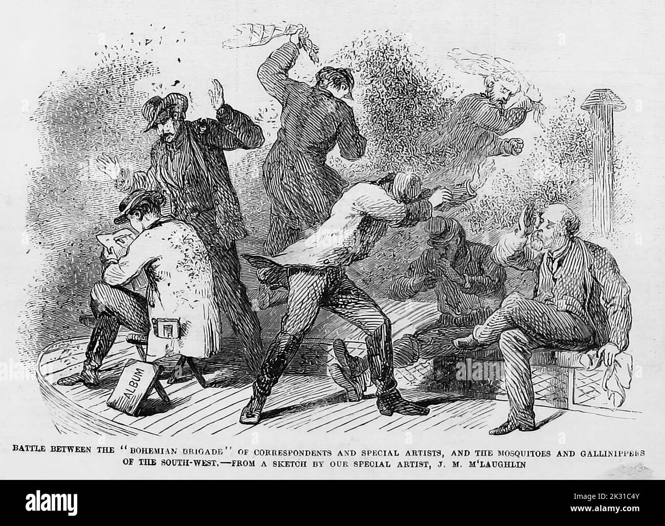 Battle between the "Bohemian Brigade" of correspondents and special ...