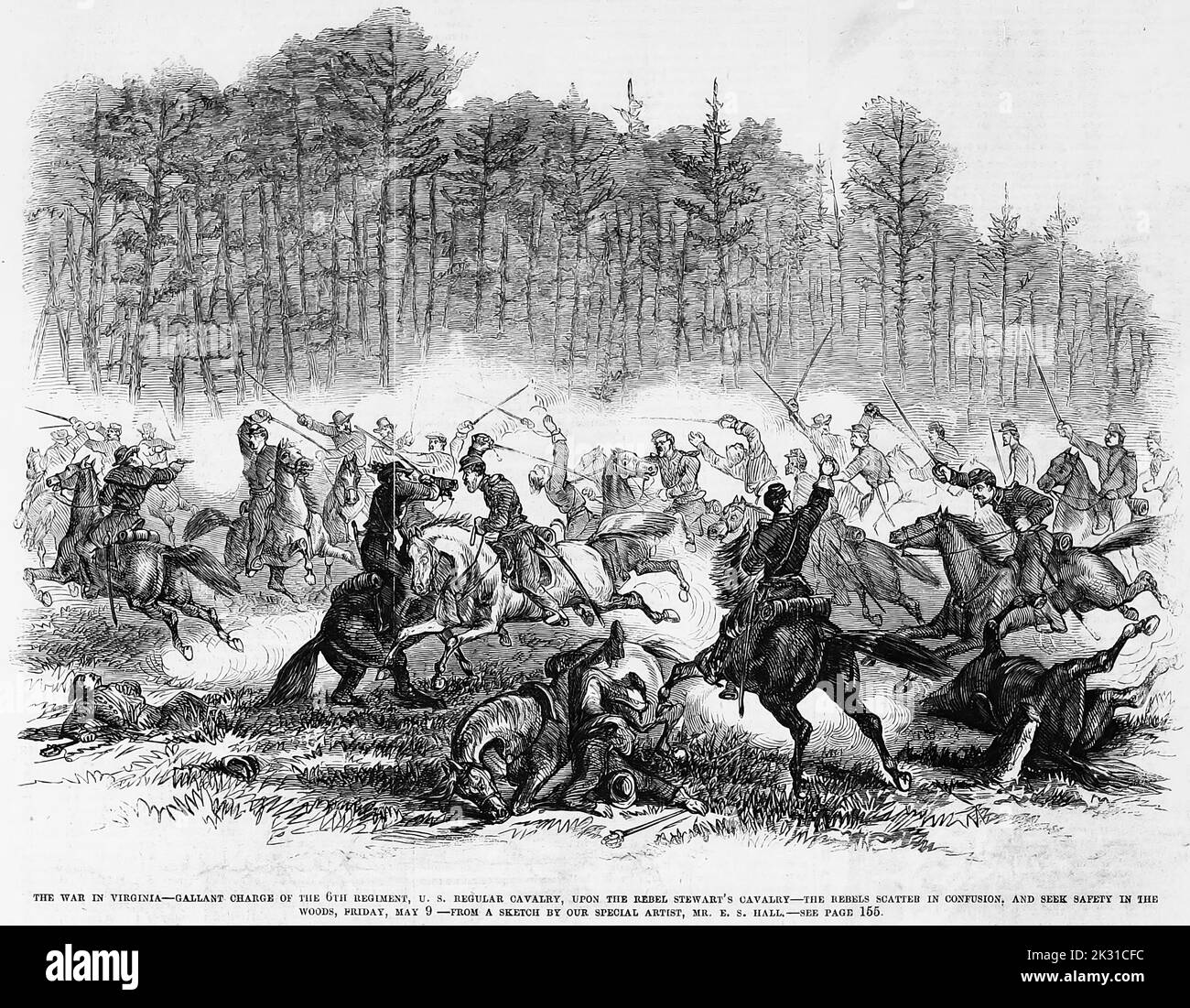 The War in Virginia - Gallant charge of the 6th Regiment, U. S. Regular ...