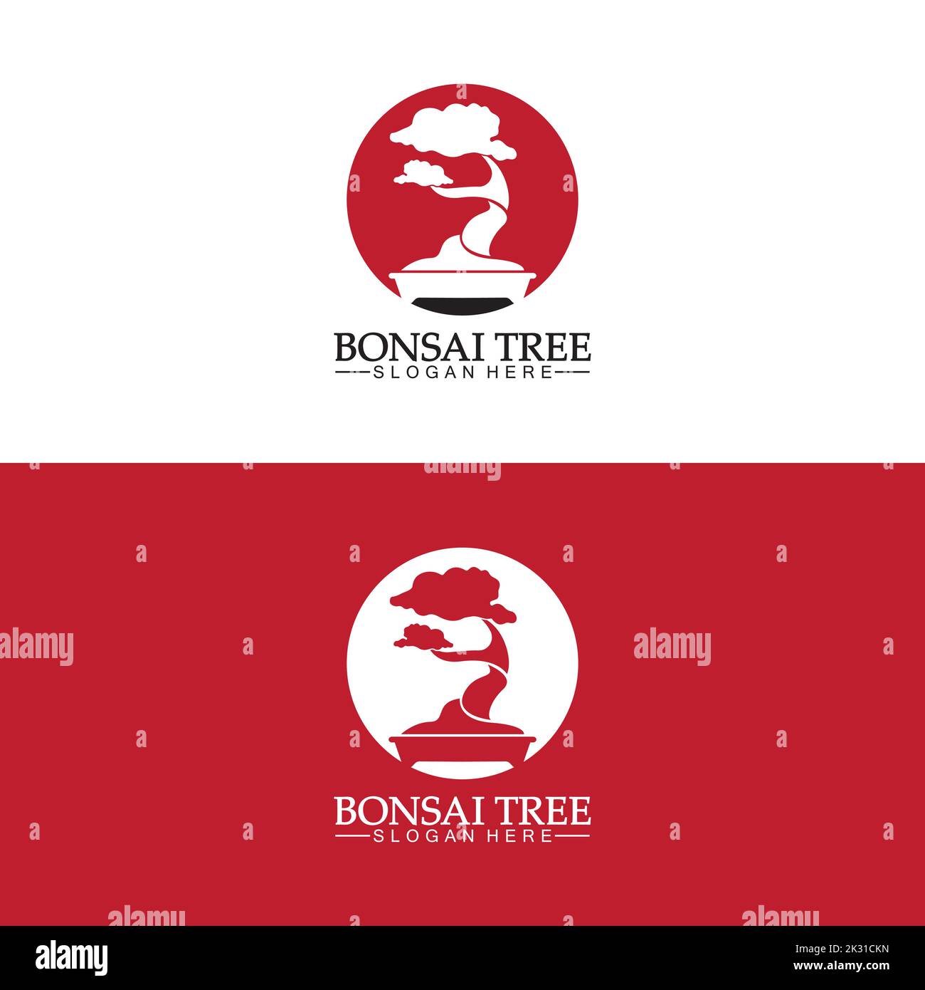 Bonsai logo design silhouette icon vector Stock Vector Image & Art - Alamy