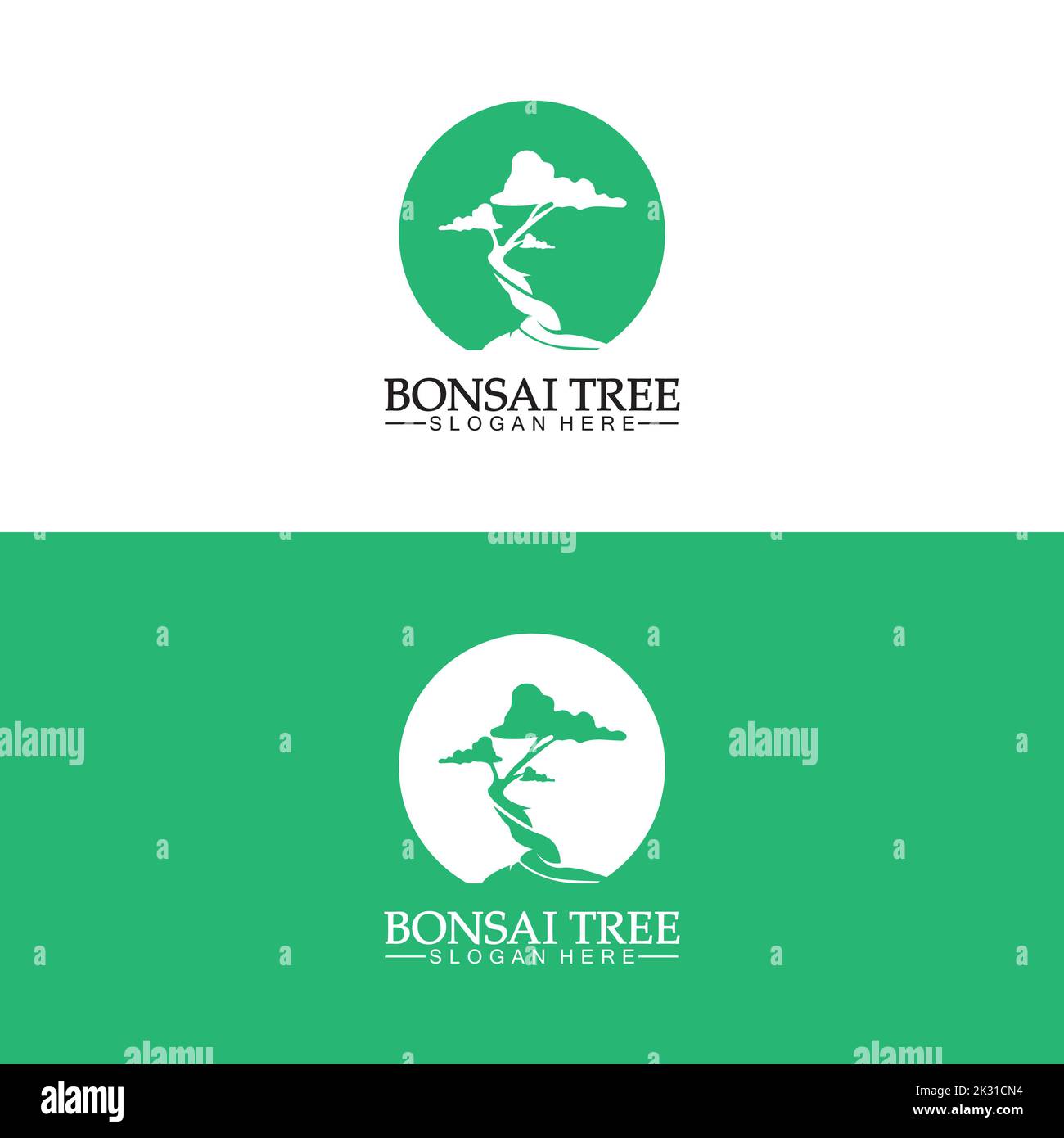 Bonsai logo design silhouette icon vector Stock Vector Image & Art - Alamy