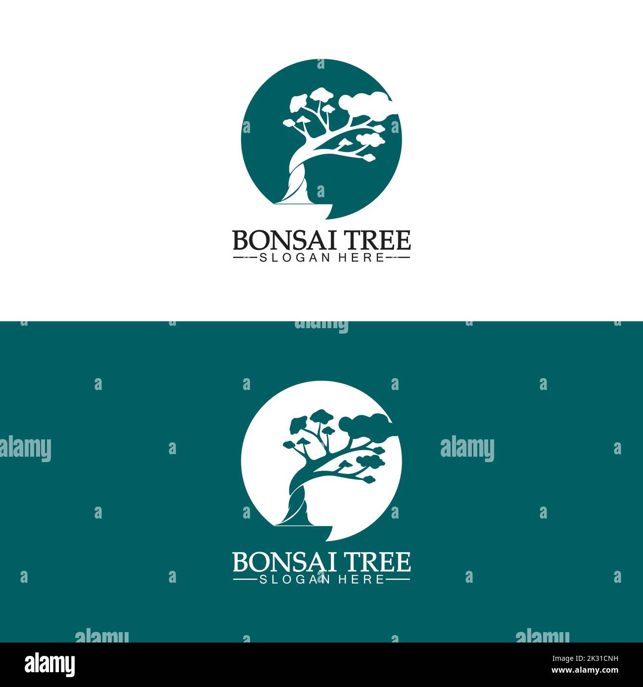 Bonsai logo design silhouette icon vector Stock Vector Image & Art - Alamy