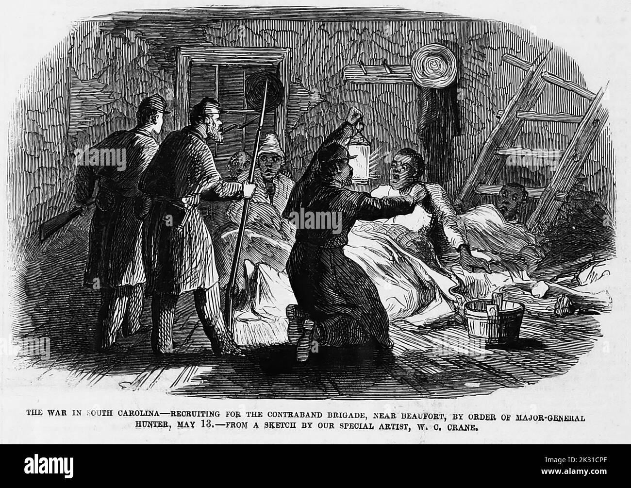 The War in South Carolina - Recruiting for the contraband brigade, near ...