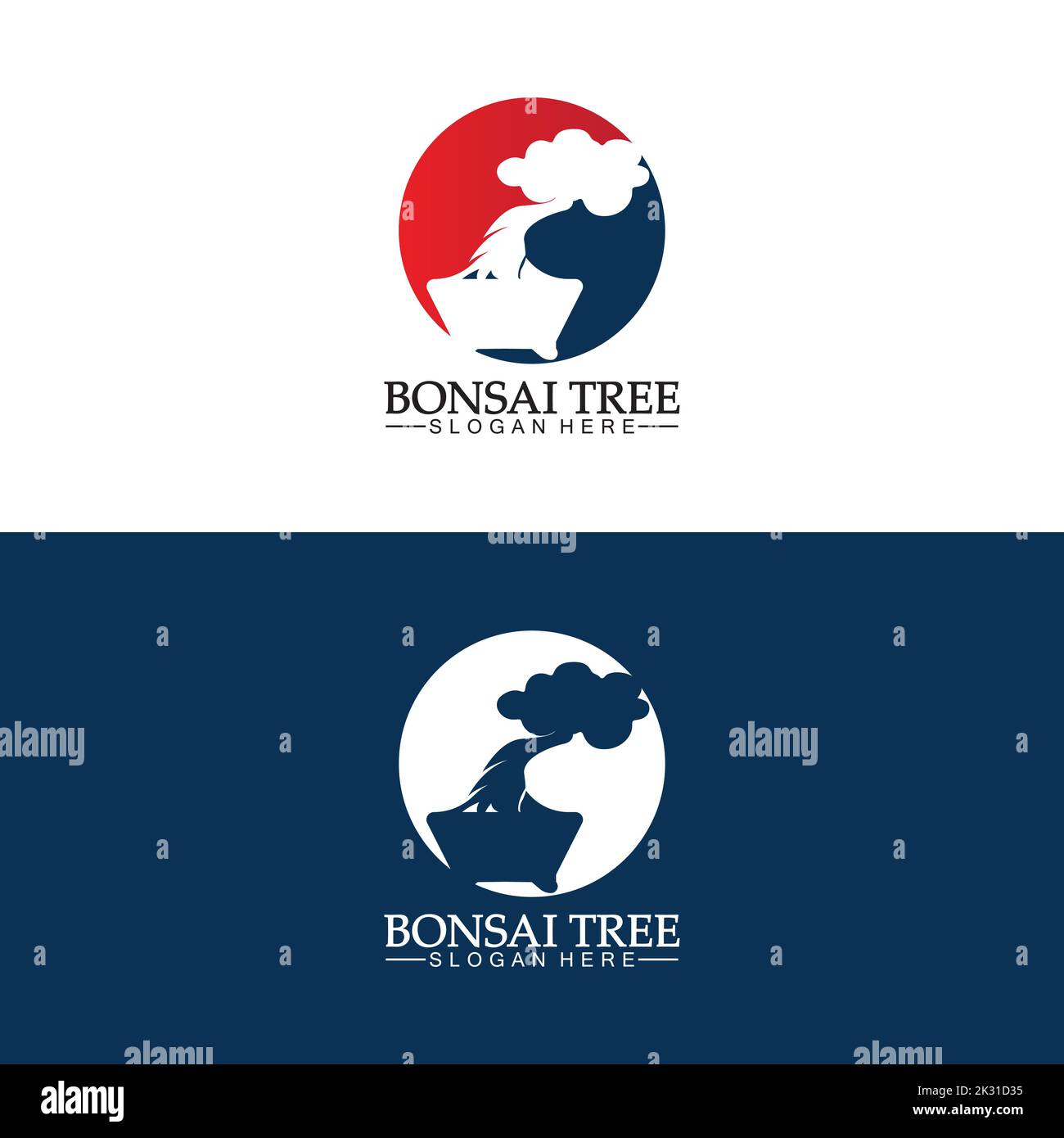Bonsai logo design silhouette icon vector Stock Vector Image & Art - Alamy
