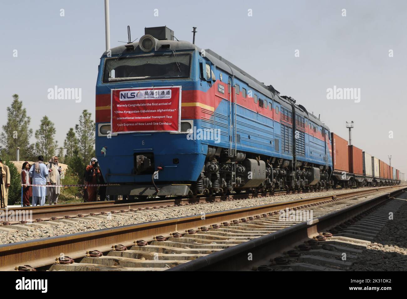 Balkh, Afghanistan. 22nd Sep, 2022. The first freight train coming ...
