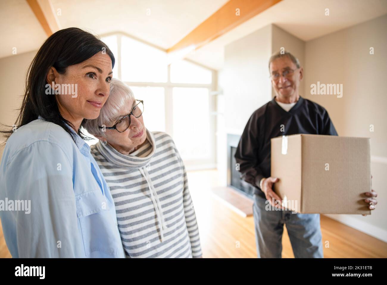 Senior father daughter house hi-res stock photography and images - Alamy
