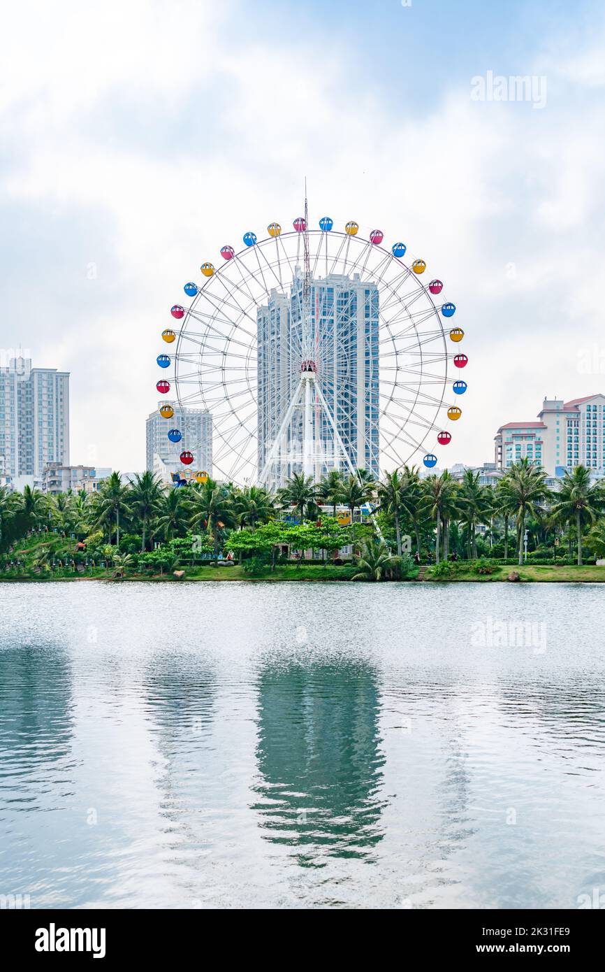 Ferris wheel at Zhanjiang Waterfront Park, China Stock Photo - Alamy