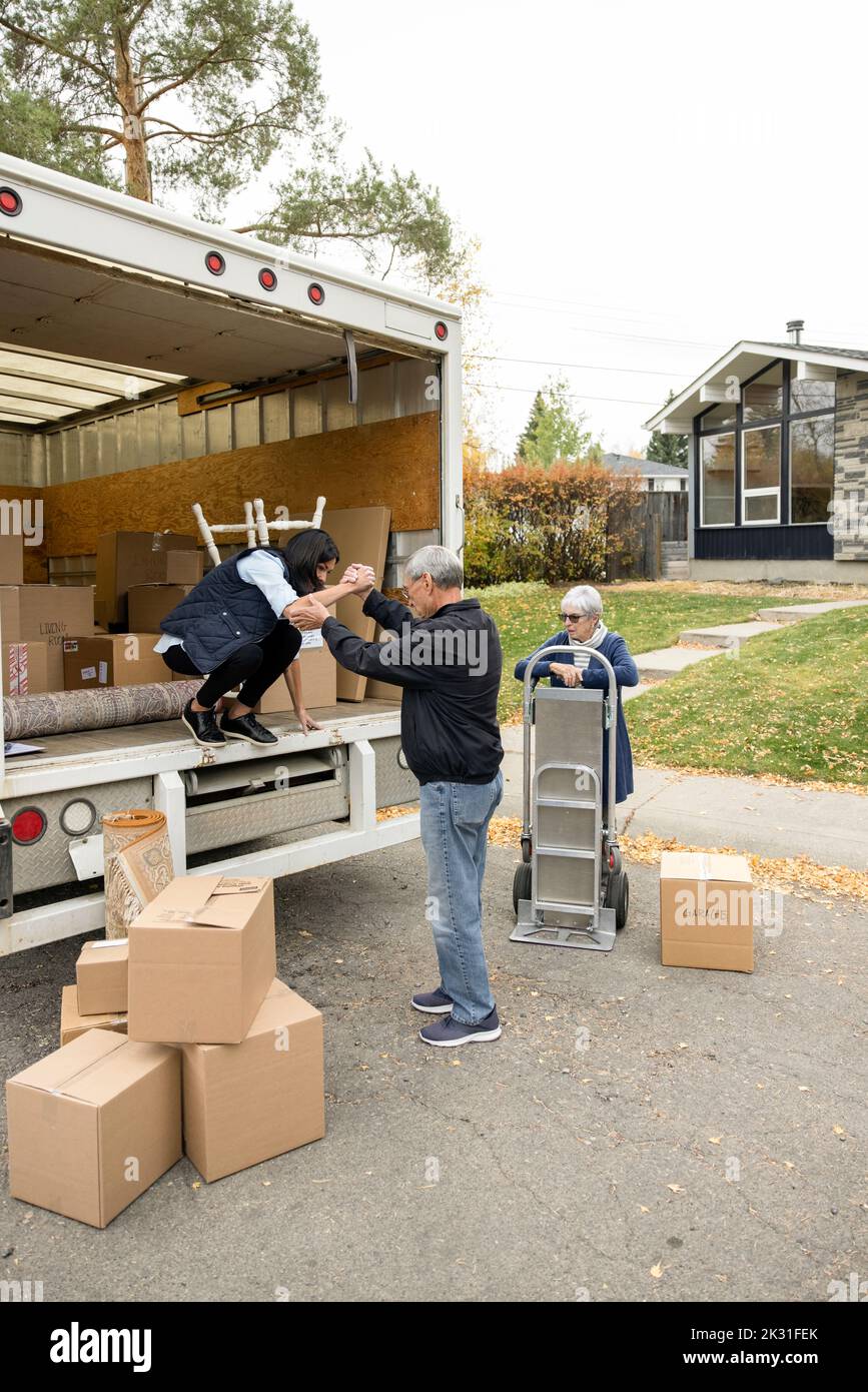 Adult moving back parent house hi-res stock photography and images - Alamy