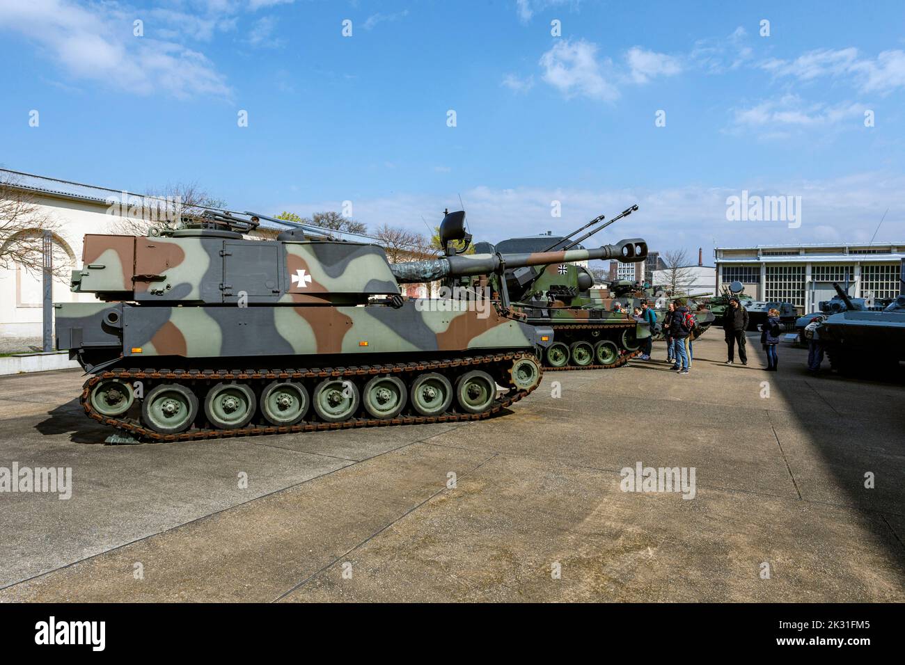Military History Museum of the Bundeswehr in Dresden, tanks on the ...
