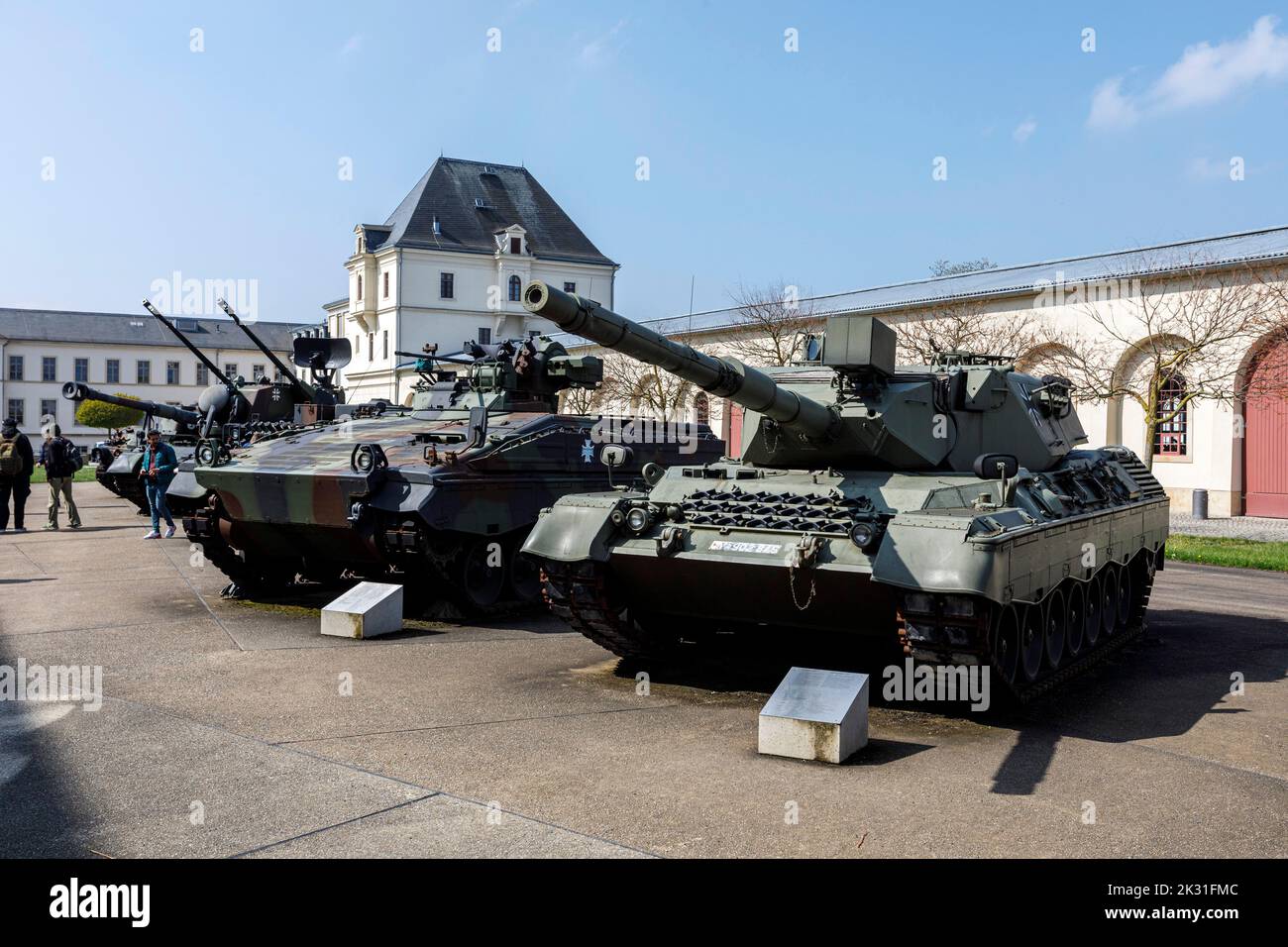 Military History Museum of the Bundeswehr in Dresden, tanks on the ...