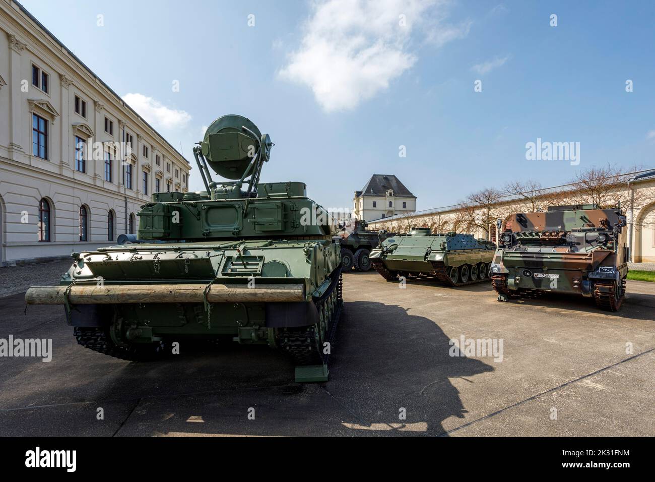 Military History Museum of the Bundeswehr in Dresden, tanks on the ...