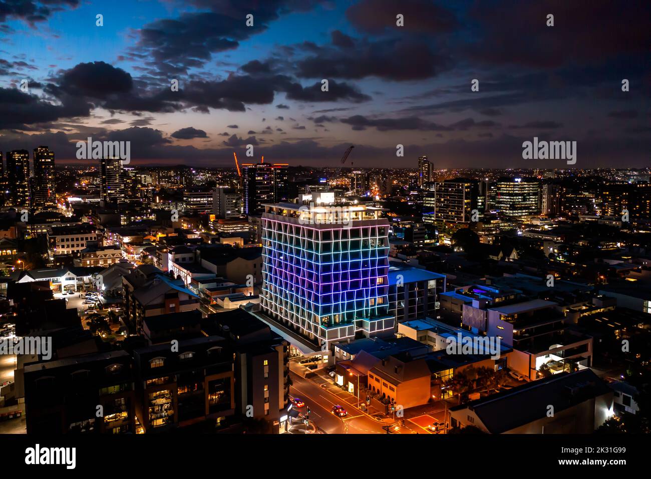 Brisbane city lights at night Stock Photo - Alamy