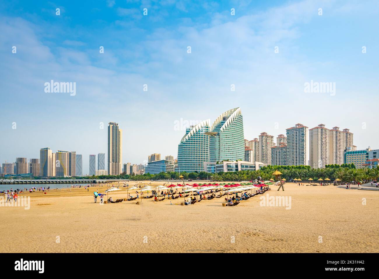 The cityscape of Zhanjiang's Golden Sands Bay, China Stock Photo - Alamy