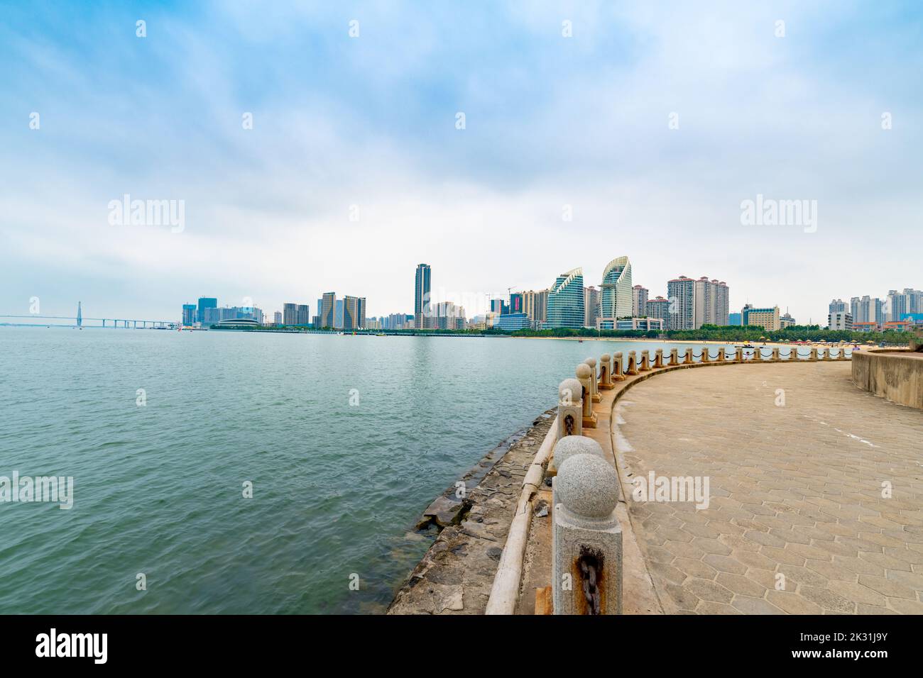 The cityscape of Zhanjiang's Golden Sands Bay, China Stock Photo - Alamy