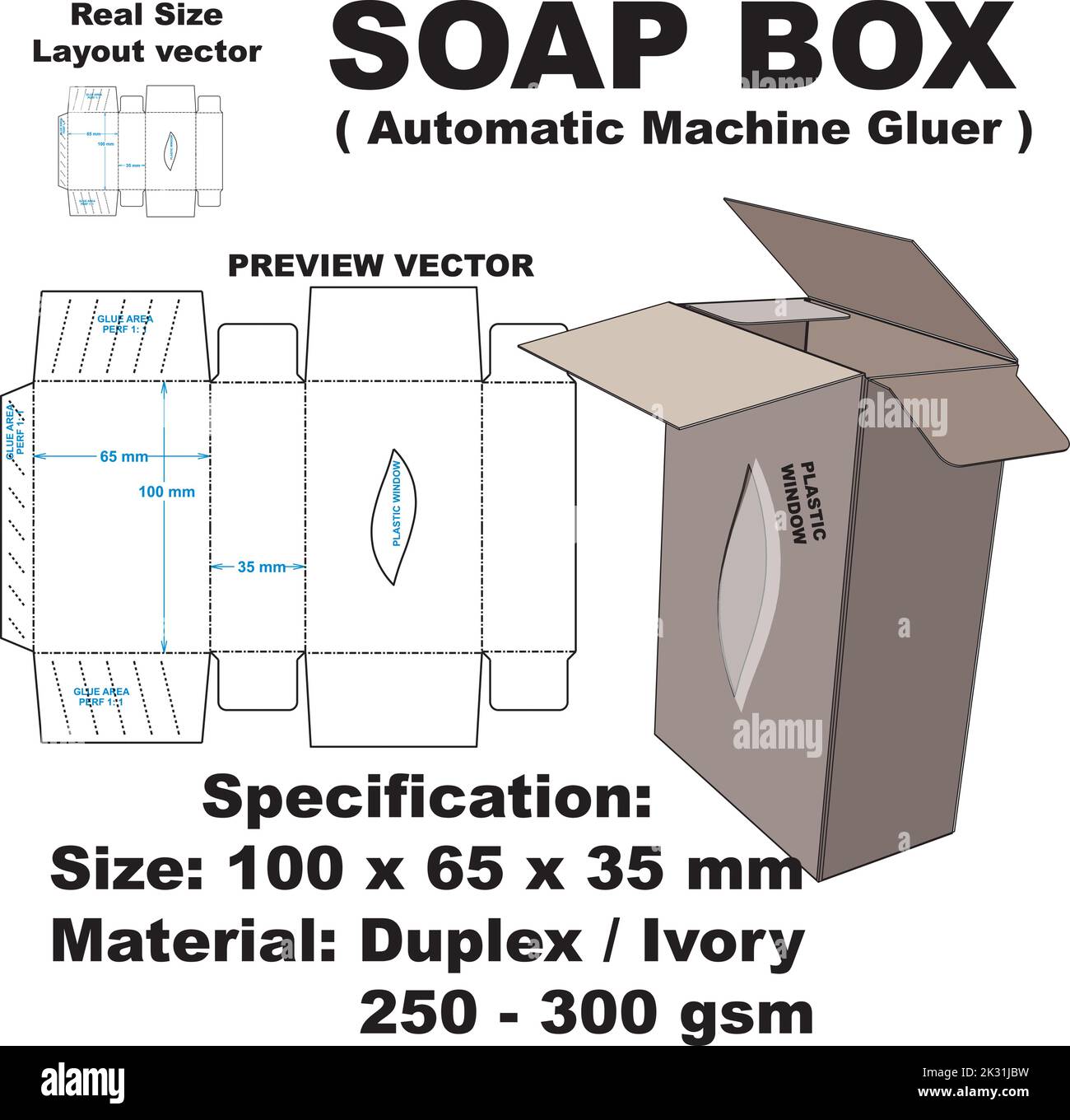A very beautiful soap box, equipped with an artistically shaped window ...