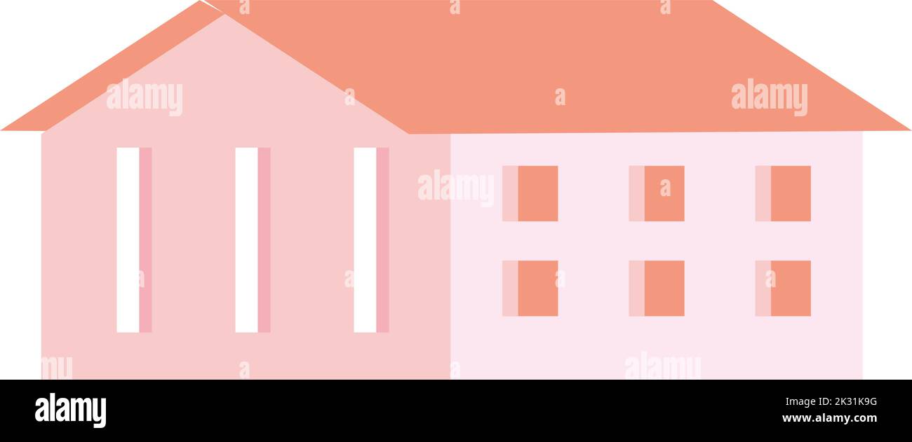 pink warehouse building facade Stock Vector Image & Art - Alamy