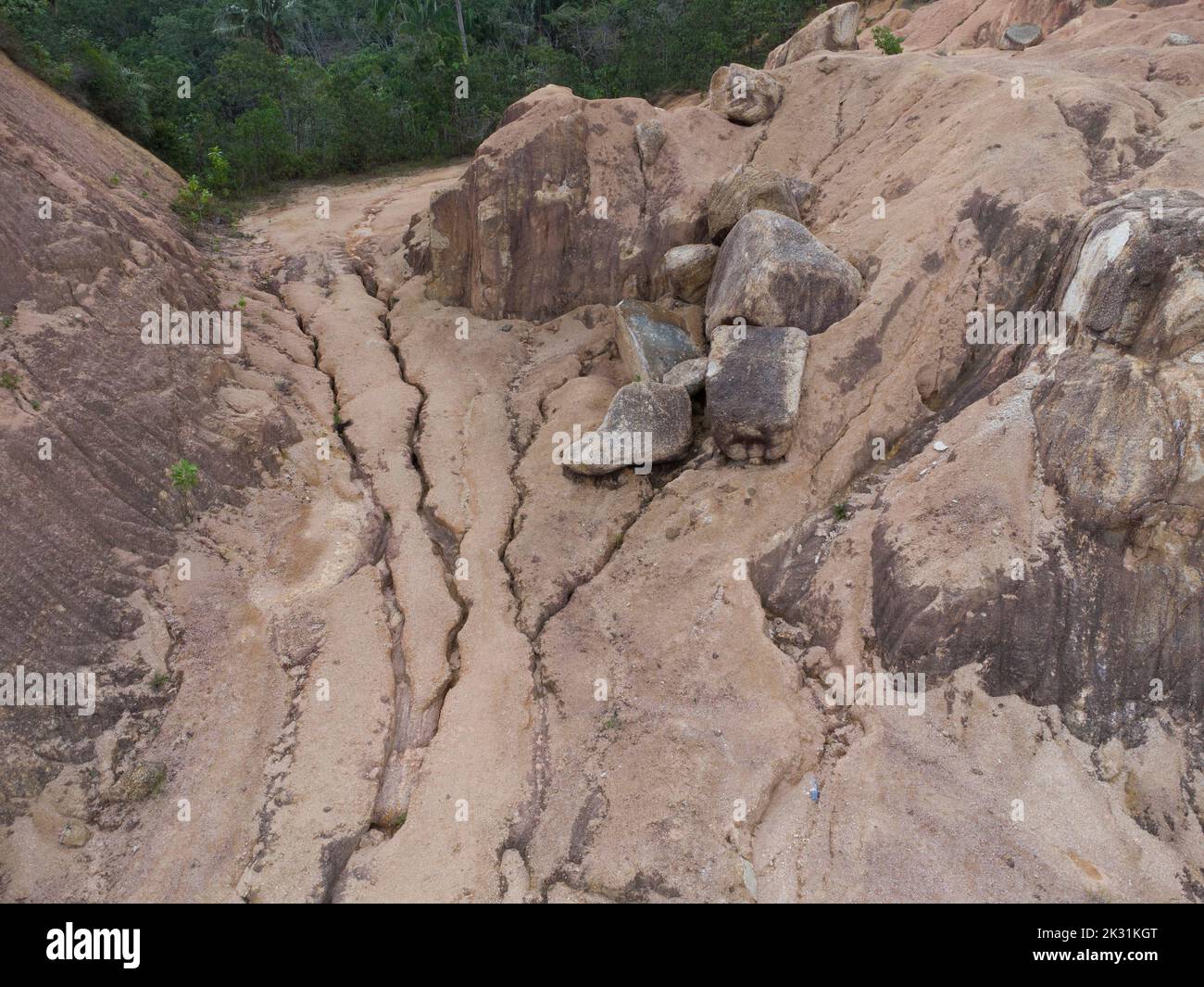 land erosion after deforestation of trees Stock Photo - Alamy