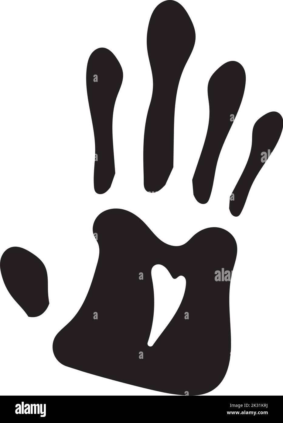 hand print black paint Stock Vector Image & Art - Alamy
